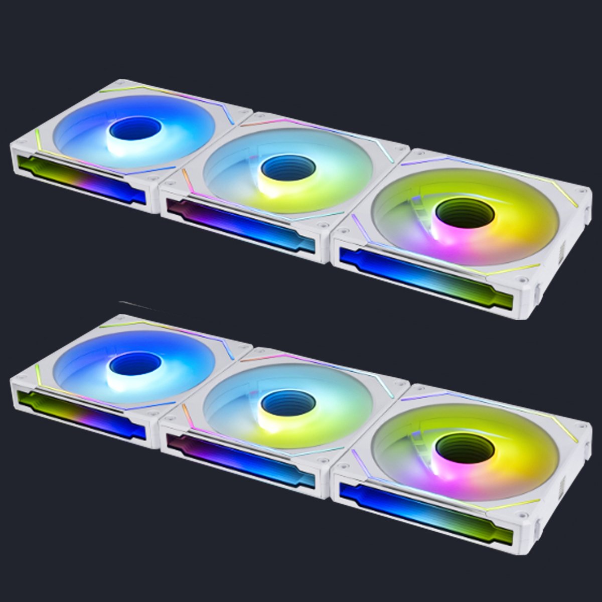 Kit 6 Cooler Fan ARGB Lian Li UNI FAN SL-INFINITY 120MM - Preto | StudioPC