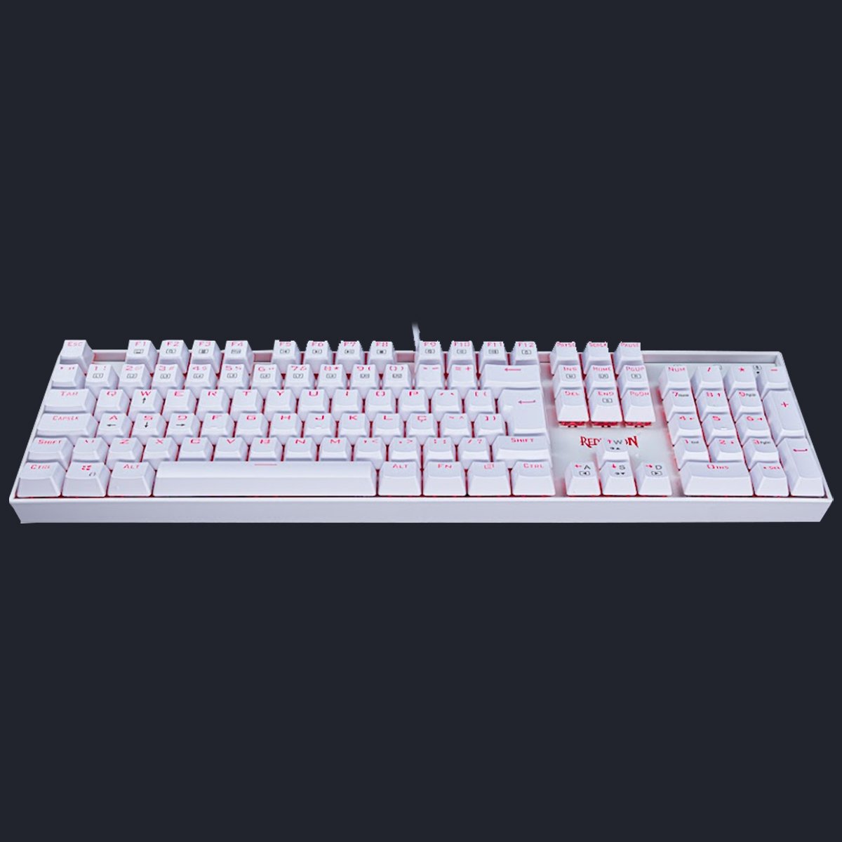 Teclado Mecânico Redragon Mitra Lunar White Switch Marrom | StudioPC