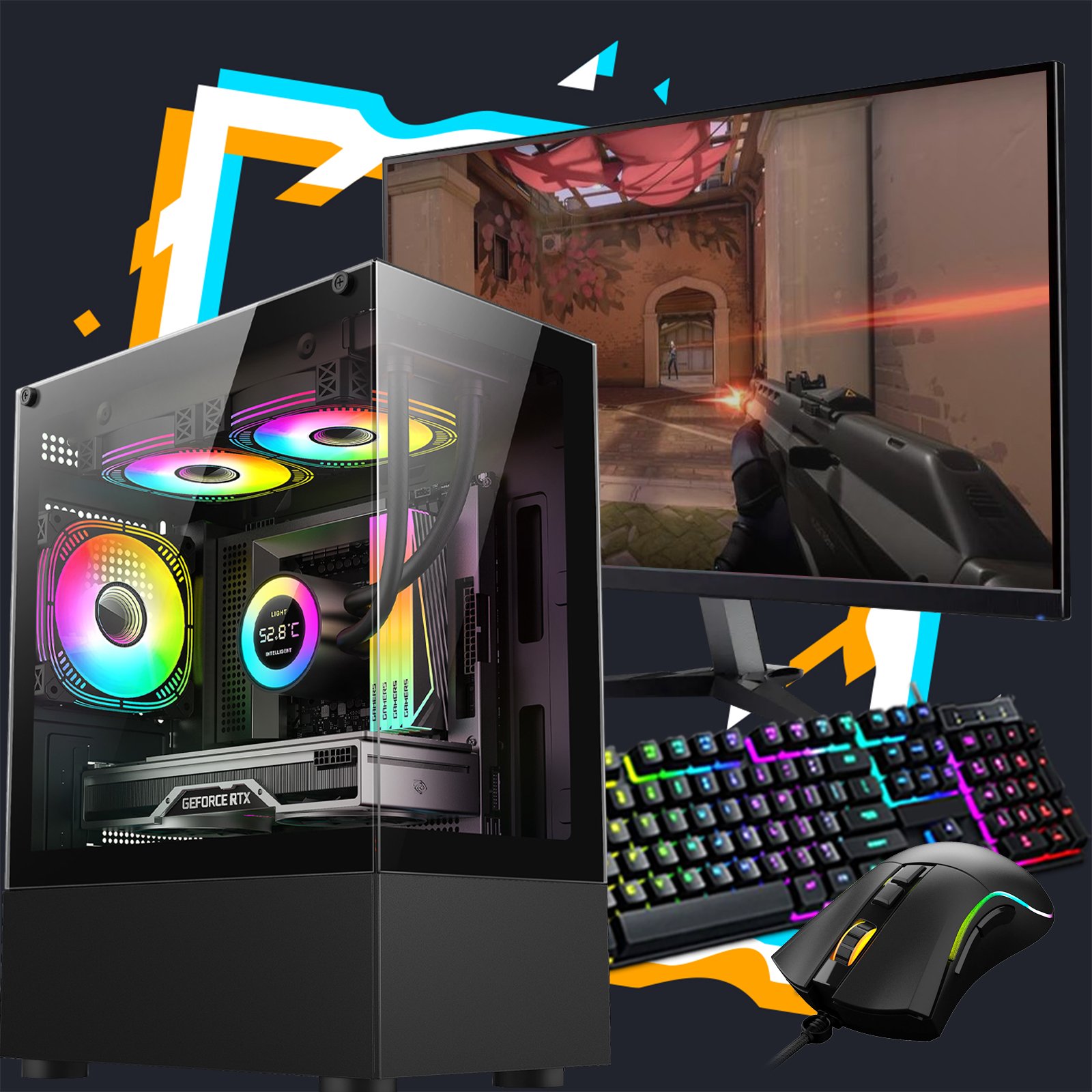 Pc Gamer Cryo Completo / Ryzen 5 4500 / 16GB DDR4 / GeForce RTX 5050 ...