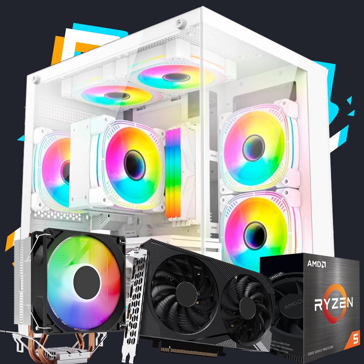 Pc Gamer 3060 WH / AMD Ryzen 5 4500 / 16GB DDR4 / GeForce RTX 3060 12GB ...