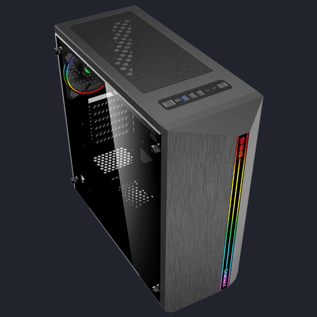Gabinete Gamer Gamemax Shine G517 ARGB C/ 1 Fan - Preto | StudioPC
