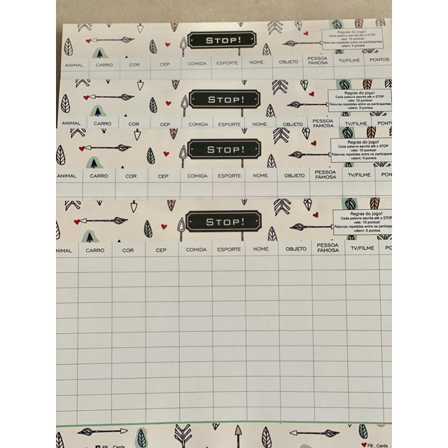 Bloco de Stop em Português | FB Cards