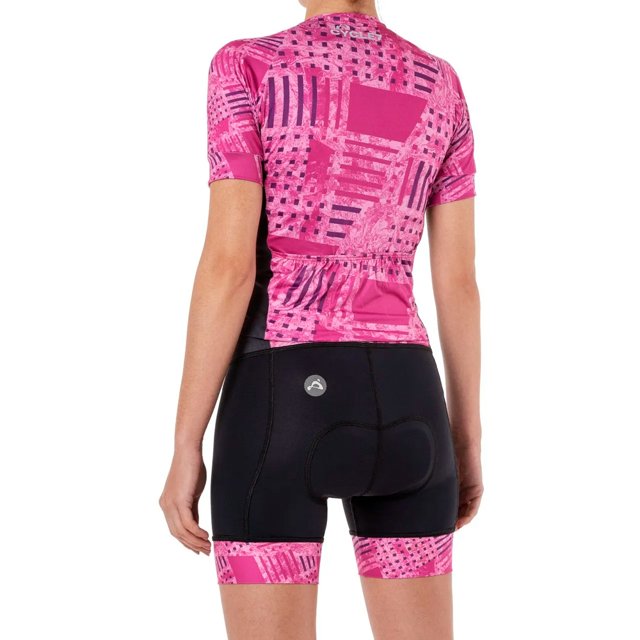 Macaquinho Cycle7 Feminina Geométrica Preto|Rosa - Benetti Bike Shop ...