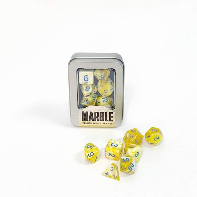 Kit de Dados: Marble - Yellow White | Buró B2B