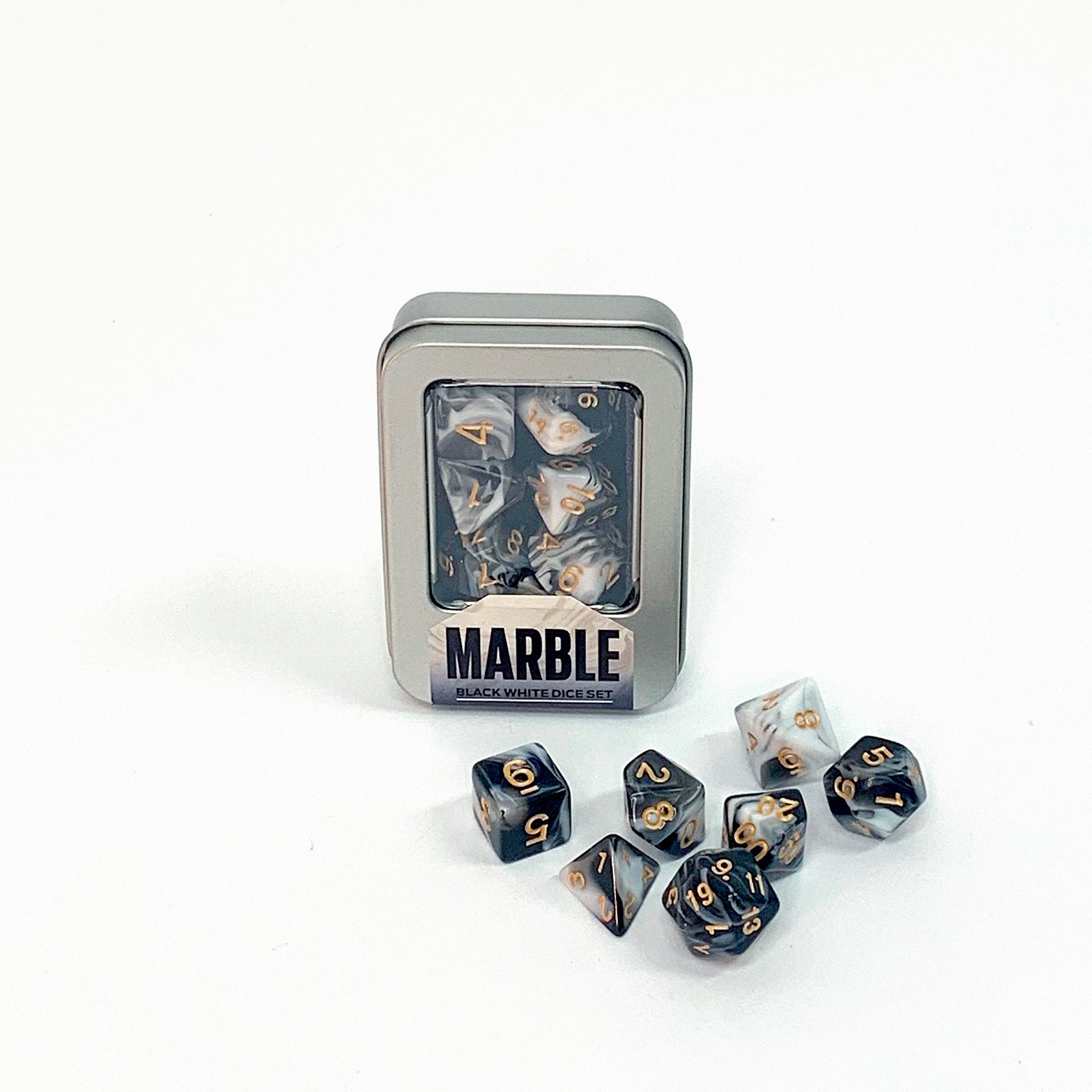 Kit de Dados: Marble - Black White | Buró B2B