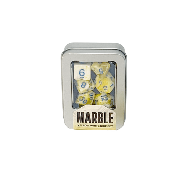 Kit de Dados: Marble - Yellow White | Buró B2B