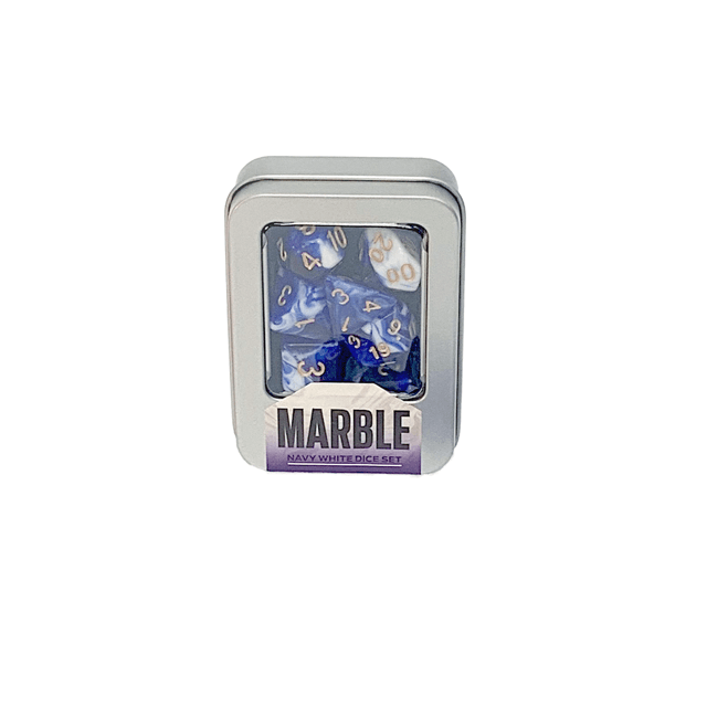 Kit de Dados: Marble - Navy White | Buró B2B