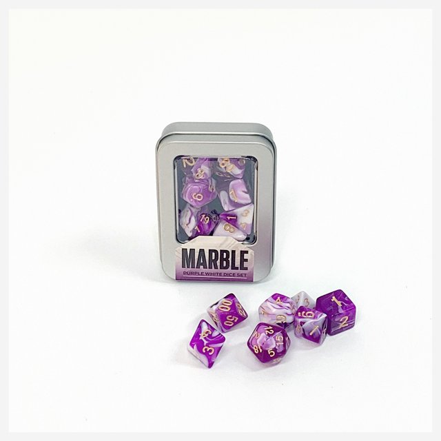 Kit de Dados: Marble - Purple White | Buró B2B