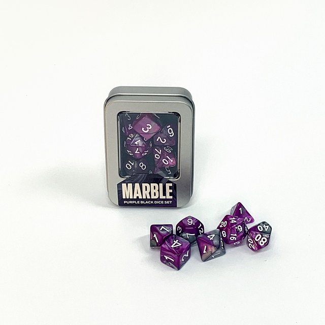 Kit de Dados: Marble - Purple Black | Buró B2B