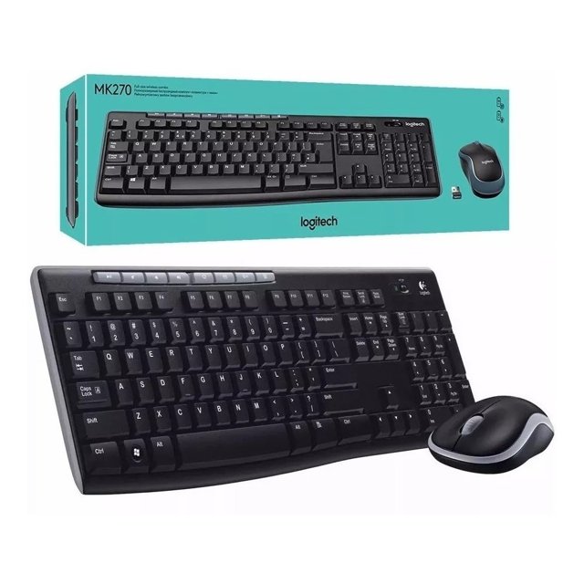 KIT TECLADO E MOUSE - LOGITECH WIRELESS MK 270 | Smart Info Store