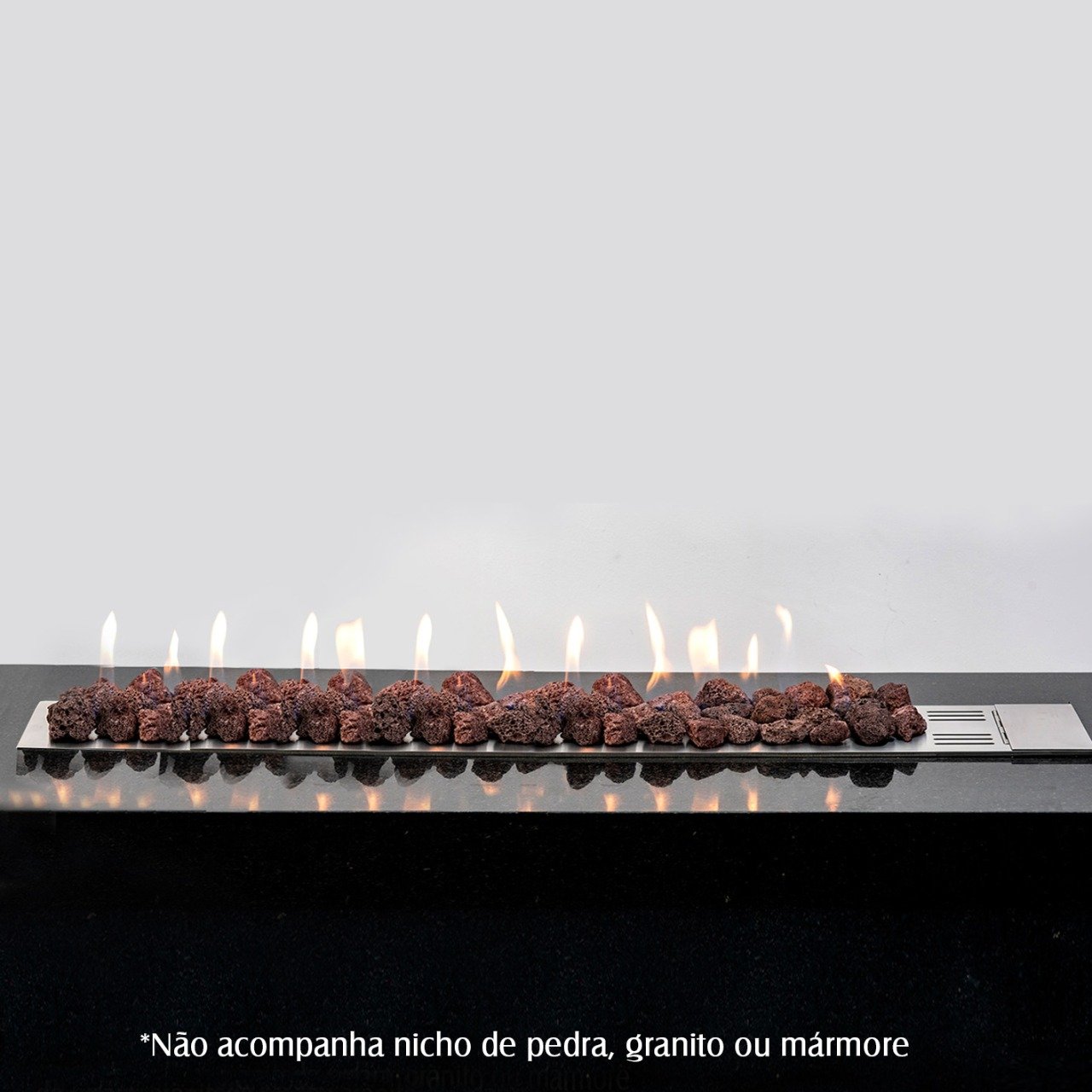 QUEIMADOR INOX A GÁS 150CM | Fire Design Brasil