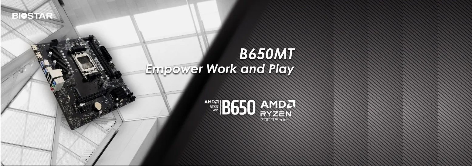 Placa Mãe Biostar B650MT, Chipset B650, AMD AM5, MATX, DDR5 | Alligator Shop