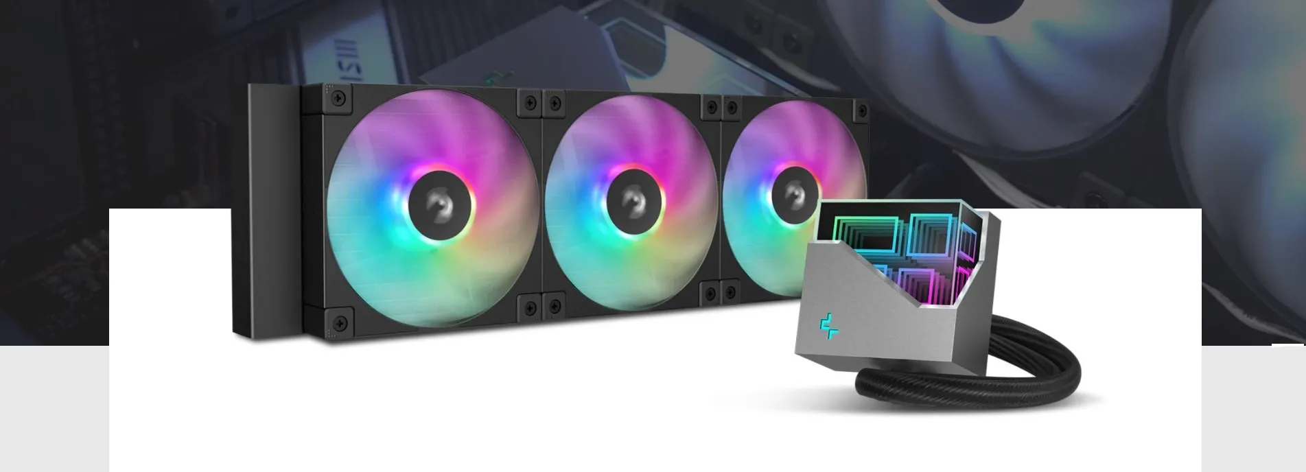 Water Cooler DeepCool LT360 ARGB, 360mm, Intel-AMD, Black, R-LT360 ...