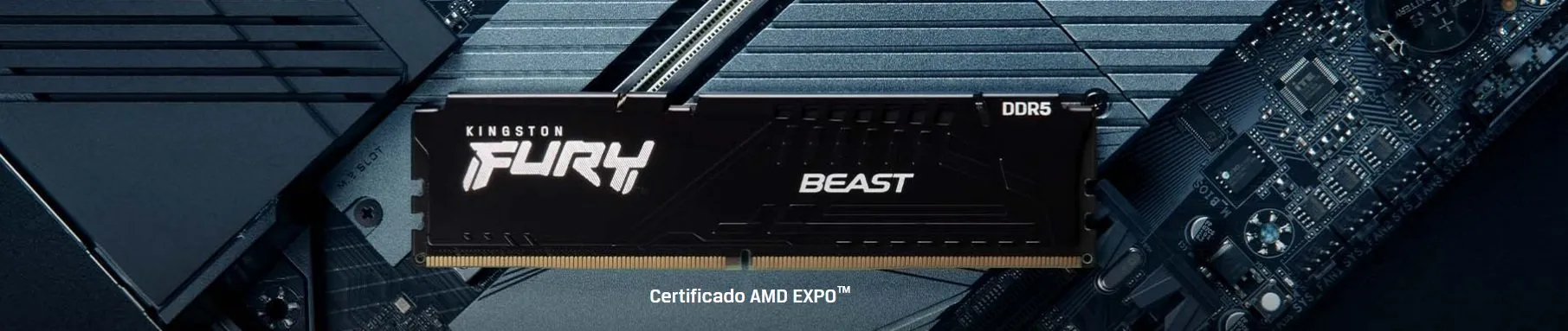 Memória DDR5 Kingston FURY Beast 8GB 5200MHz Black KF552C40BB-8 | Alligator Shop