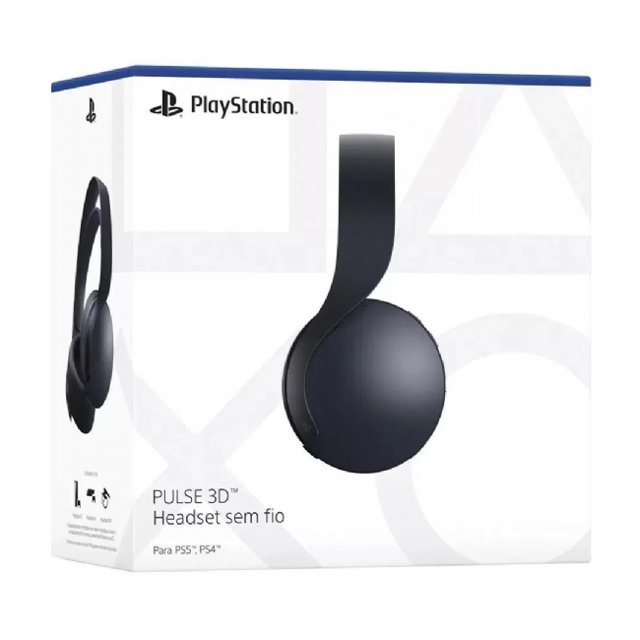 Headset Sem Fio Sony Pulse 3d Adaptador Sem Fio Usb Ps4 E Ps5 Midnight