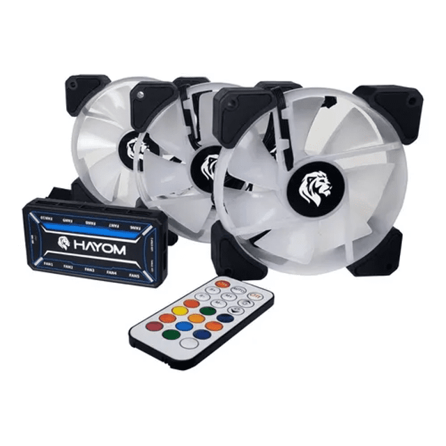 Kit 3 Cooler Fan Led Rgb 120mm 12cm Com Controlador Gabinete Pc Gamer ...