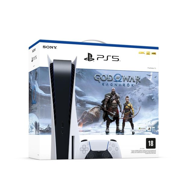 Console PlayStation 5 Standard 825GB Sony Midia Fisica + Jogo God of War: Ragnarok | Alligator Shop