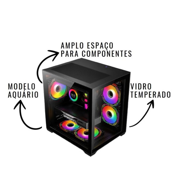 PC Gamer ARVEX AMD Ryzen 5 5500, Radeon RX 6600 8GB, Memória 16GB DDR4 ...