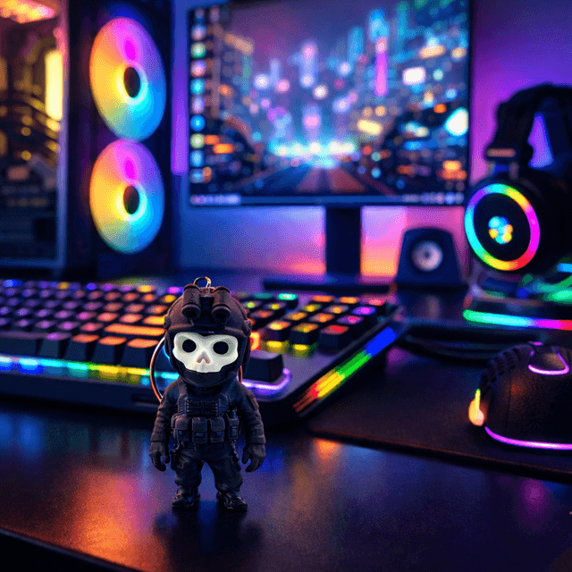Boneco Ghost Call of Duty Miniatura | Decoração Gamer Setup | Alligator ...