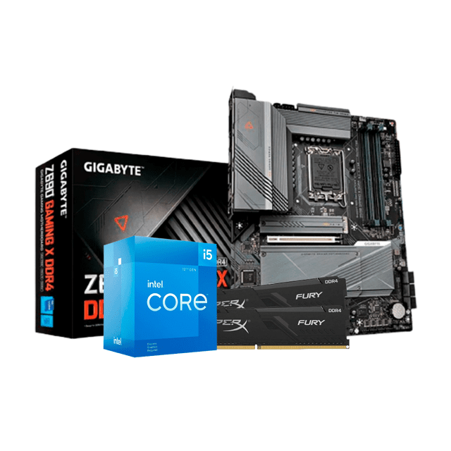 Kit Upgrade Intel i5 12400F / Placa Mãe Gigabyte Z690 Gaming X / Memoria RAM 16GB ( 2x8 ) DDR4 ...