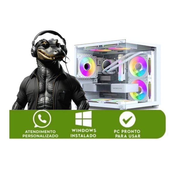 PC Gamer Branco i7 | RX 580 8GB | 16GB RAM | SSD 480GB | Alligator Shop