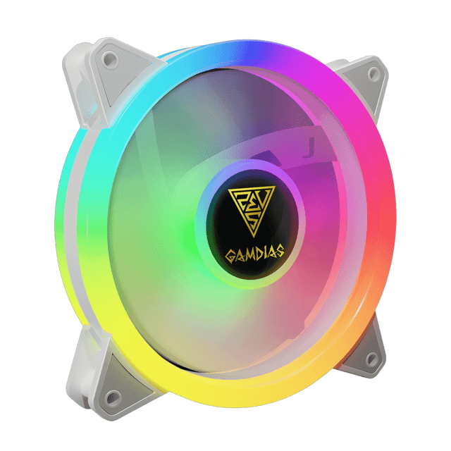 Kit Fan com 4 Unidades Gamdias Aeolus ARGB White 120mm com Controlador ...