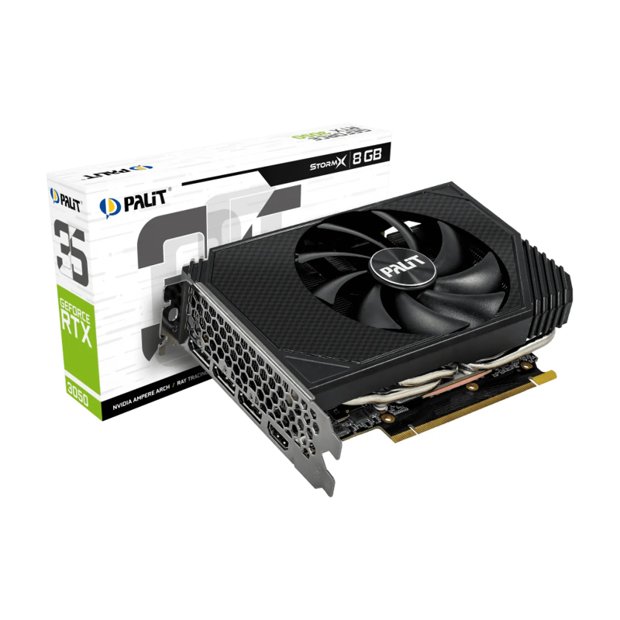 Placa de Vídeo Palit GeForce RTX 3050 StormX LHR 8GB GDDR6 DLSS Ray Tracing NE63050019P1-190AF ...