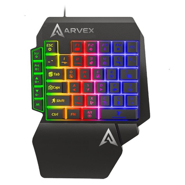 Teclado Gamer ARVEX Instinct Single Hand 35% RGB USB Membrana ARX-TGSH ...