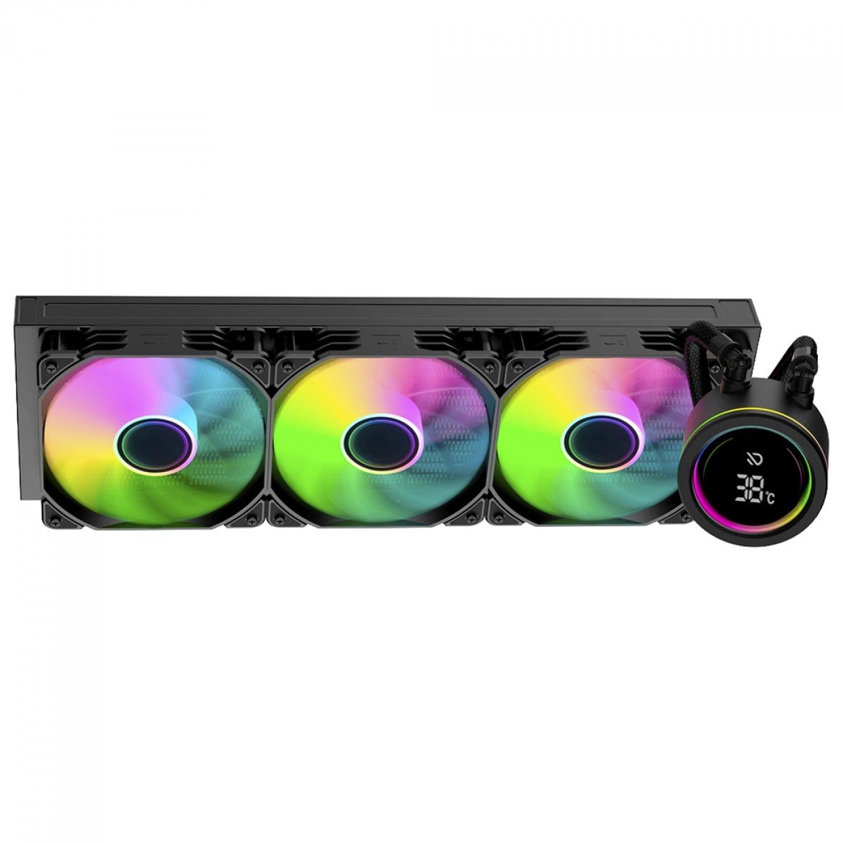 Water Cooler Duex Vision Display 360mm ARGB Display Digital Intel AMD ...