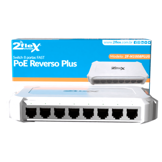 SWITCH POE REVERSO PLUS 8 PORTAS-FAST | Eletrisound telecom