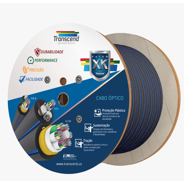 CABO OPTICO SPEED STAR ASU 80 TUBO UNICO - 12F 1KM | Eletrisound telecom