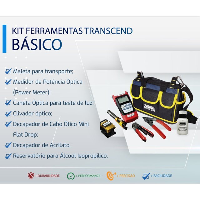 KIT FERRAMENTAS FTTH TRANSCEND 7 PEÇAS | Eletrisound telecom