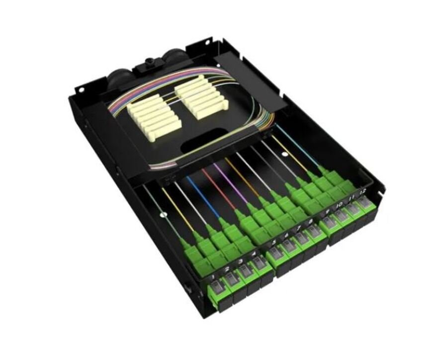 DISTRIBUIDOR INTERNO ÓPTICO MINI DIO 12 FIBRAS SC-APC PAREDE ...