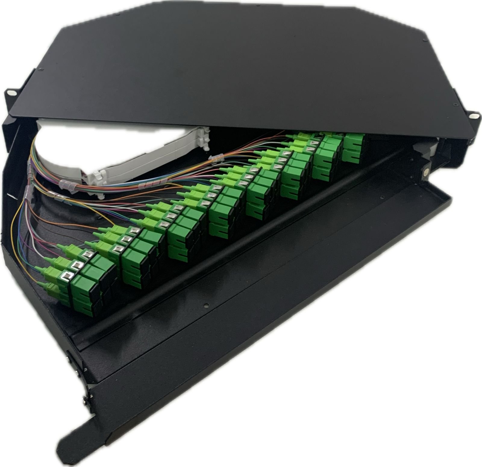 DIO DISTRIBUIDOR INTERNO OPTICO ARTICULADO TWINS 24F 19_ 1U SC APC ...