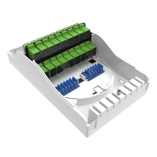 CAIXA SLIM BOX FTTA PREDIAL 1x16 SC APC | Eletrisound telecom