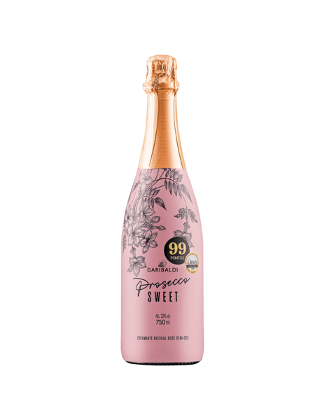 Espumante Prosecco Rosé Demi-Sec Sweet Garibaldi | Adega R2