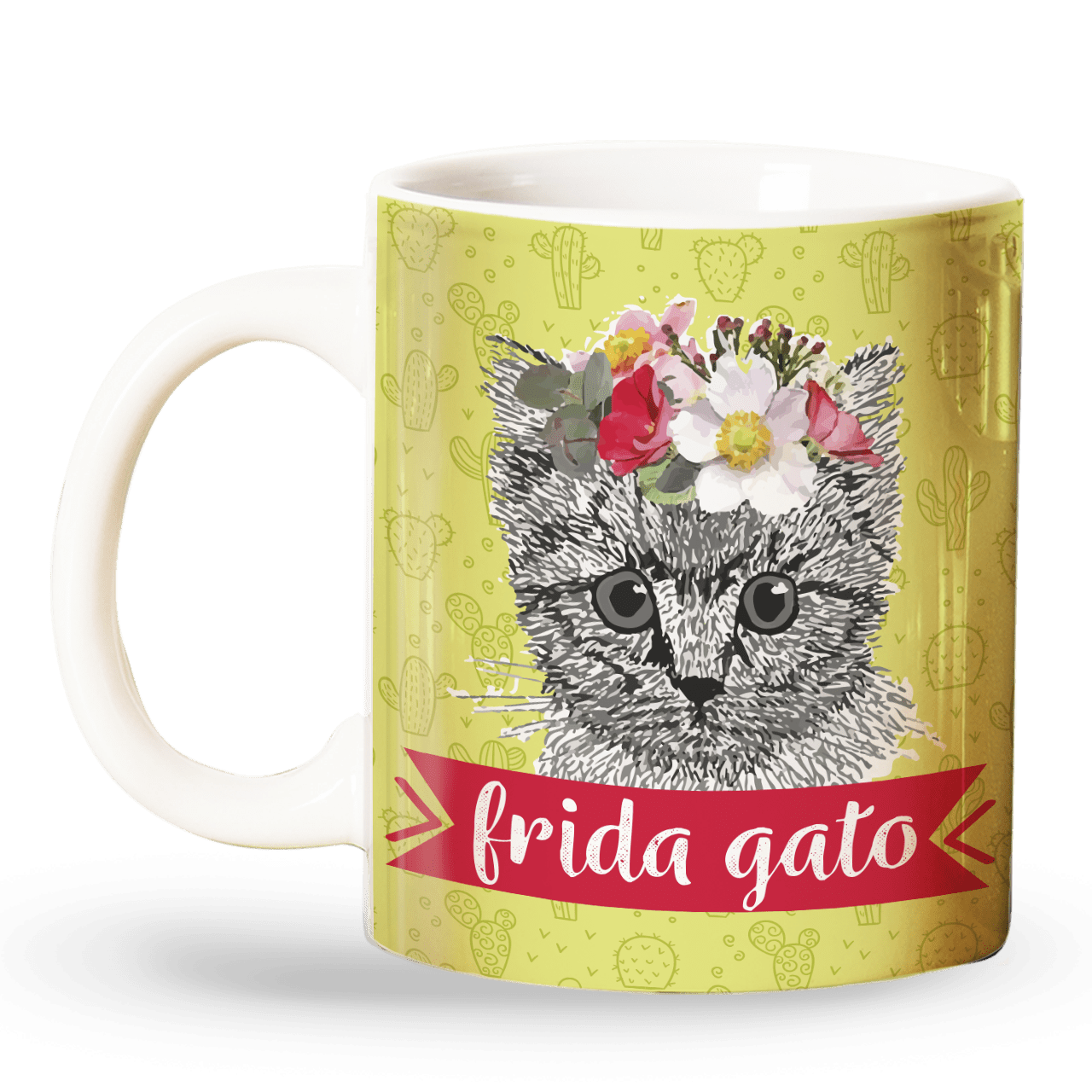 Caneca Frida Gato - Coleção Pintores | Pot Pet