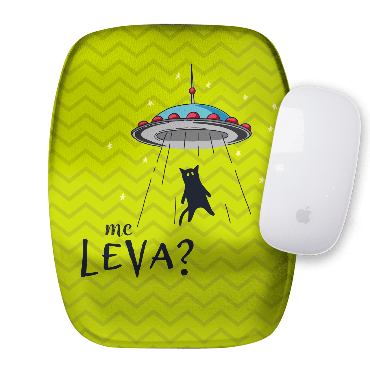 Mouse Pad Me Leva – Gato Abduzido | Pot Pet
