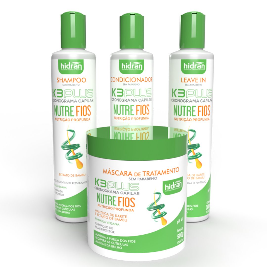 Kit K3 Plus Nutre Fios | Hidran Cosméticos