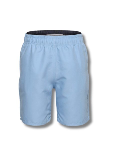 Shorts Calvin Klein Infantil Tactel Logo Lateral Azul Claro | Boys Concept