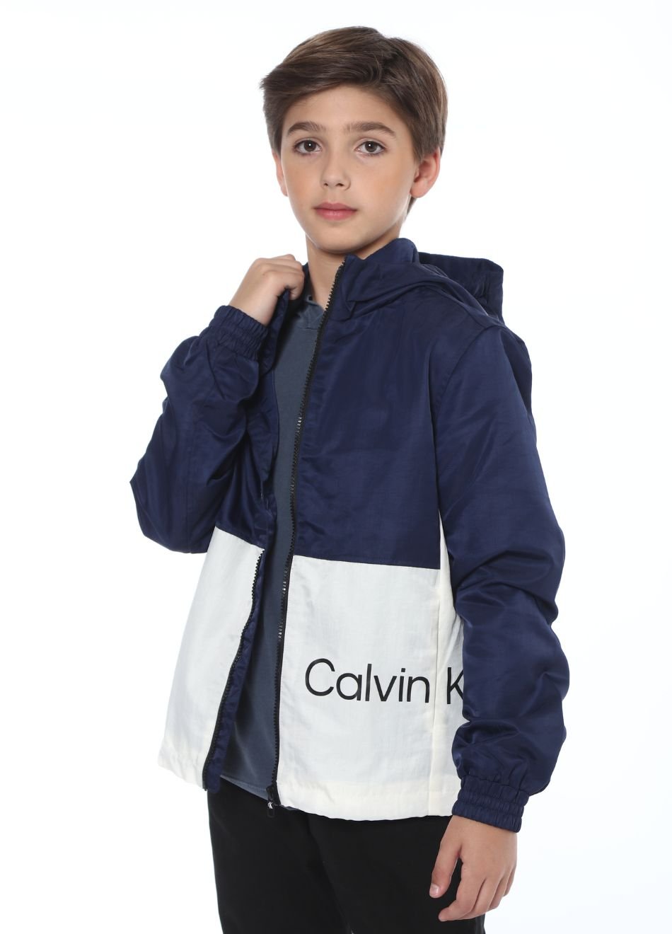 Jaqueta Calvin Klein Jeans Infantil Corta Vento Colorblock | Boys Concept