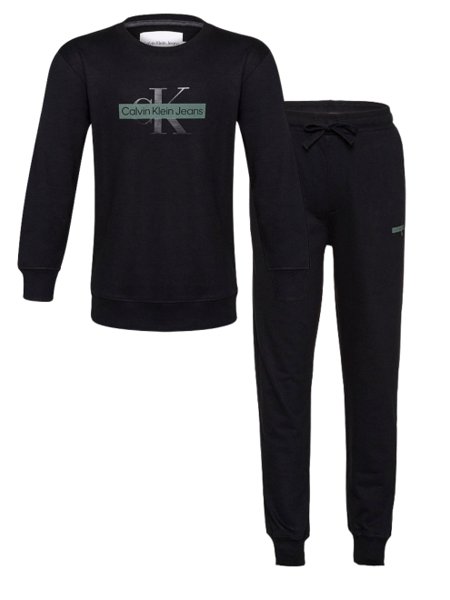 Conjunto Moletom Calvin Klein Jeans Infantil Stripe Preto | Boys Concept Conjunto Moletom Calvin Klein Jeans Infantil Stripe Preto | Boys Concept