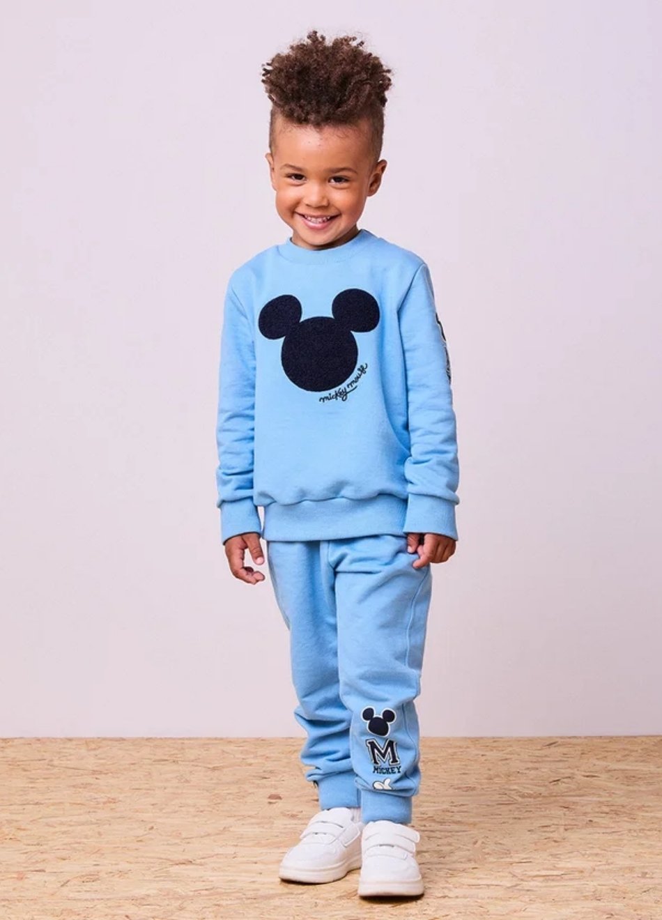 Conjunto em Moletom Youccie Mickey Mouse Azul Celeste | Boys Concept