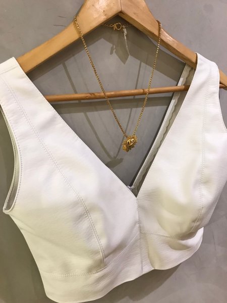 Cropped Courino Basic Branco em até 5x sem juros | Sonho de Consumo