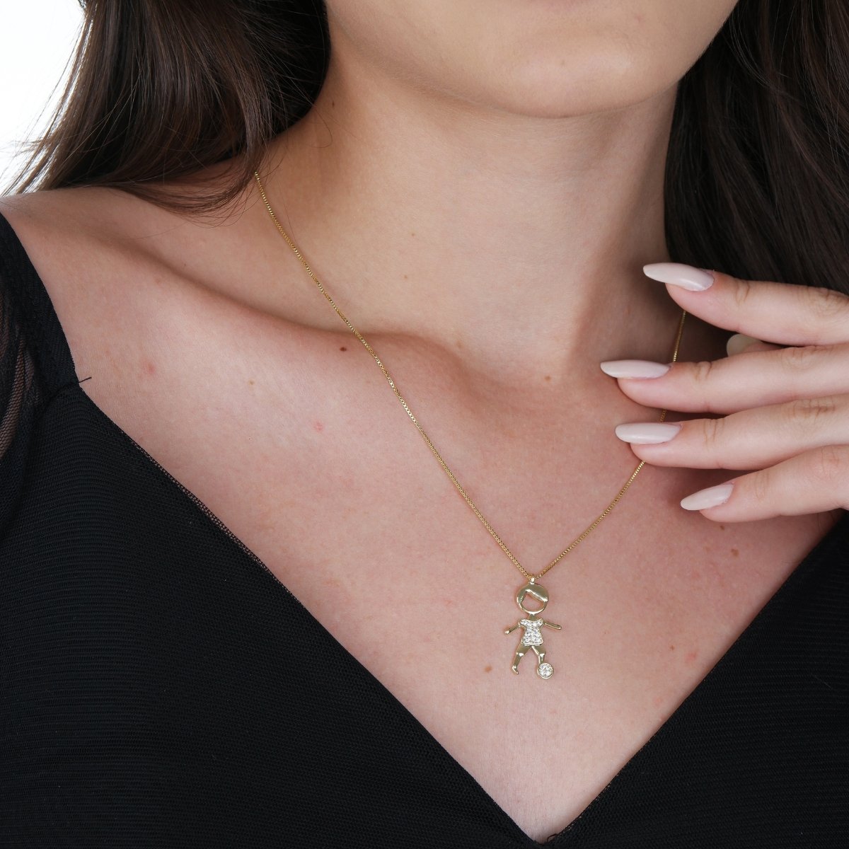 Colar Filho Menino Bola Futebol Semi Joias Banhado Ouro 18k | Stella ...