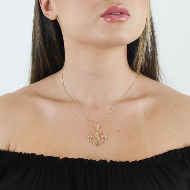 Colar de Coração de Filho Menino Folheado Ouro 18k | Stella Vilela ...