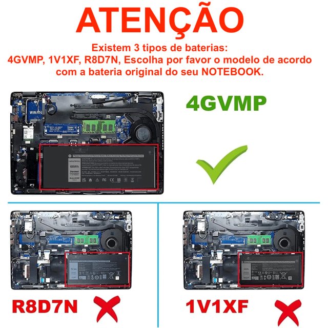 Bateria para Dell Precision 3550 4GVMP | Bak Notebook Distribuidor de ...