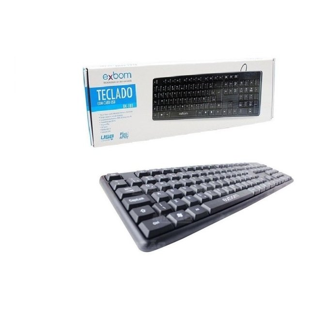 Teclado usb simples Abnt2 | Bak Notebook Distribuidor de peças para ...