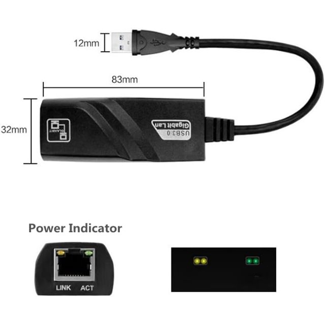 Adaptador de Rede USB 3.0 Gigabit RJ45 Lan Ethernet Placa de Rede ...