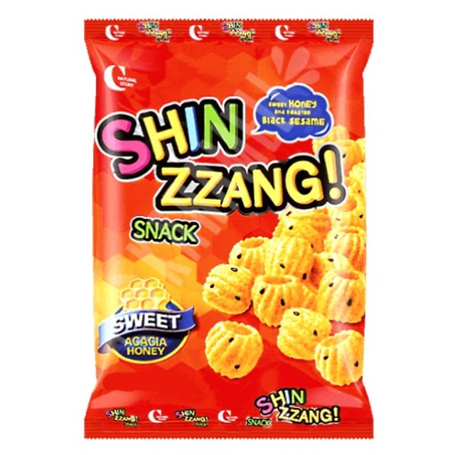Salgadinho Shin Zzang Snack Mel & Gergelim - Crown - Coreia | Karamell ...